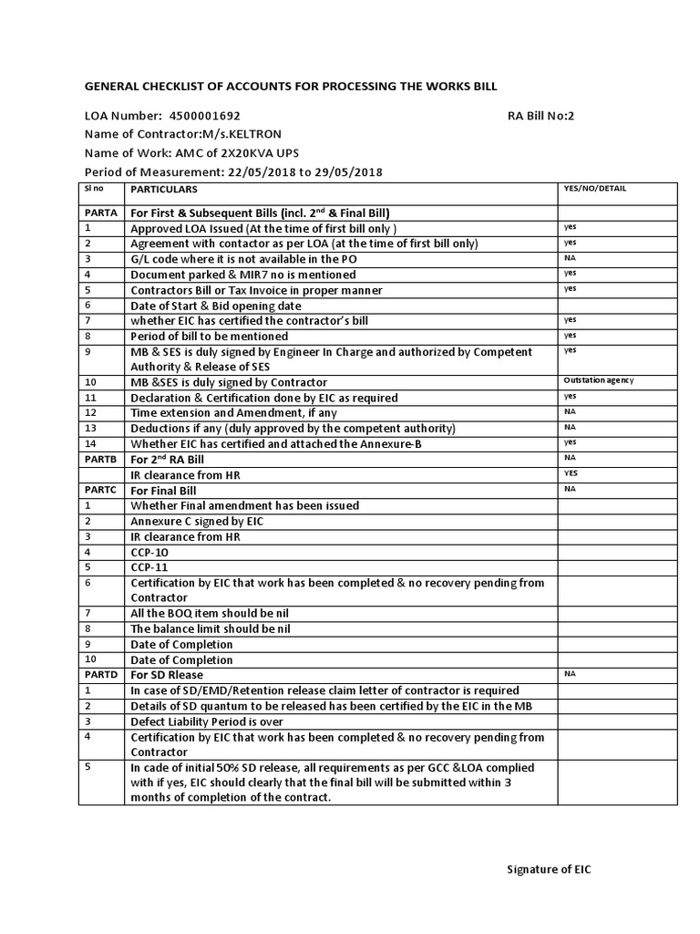 Check List New | PDF | Invoice | Government Finances