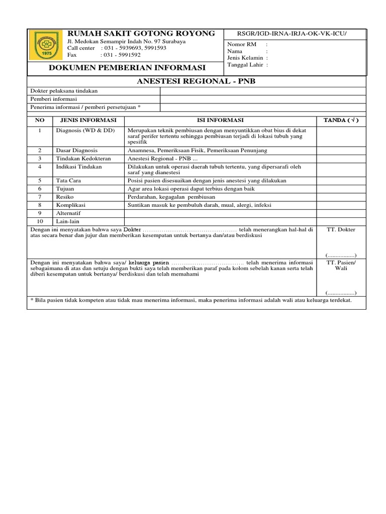 RM. 106 (DPI PNB Perifer Block Nerve) | PDF