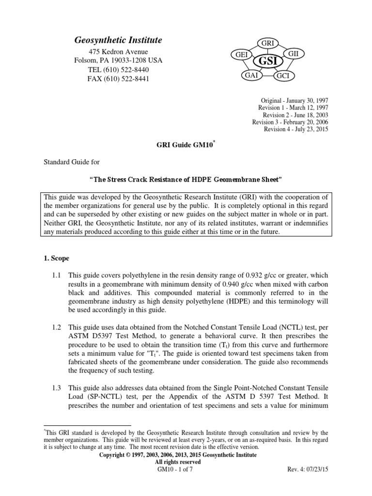 Astm D 5397 | PDF | Fracture | Yield (Engineering)