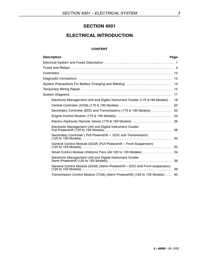 SECTION 4001 Electrical Introduction | PDF | Battery Charger ...