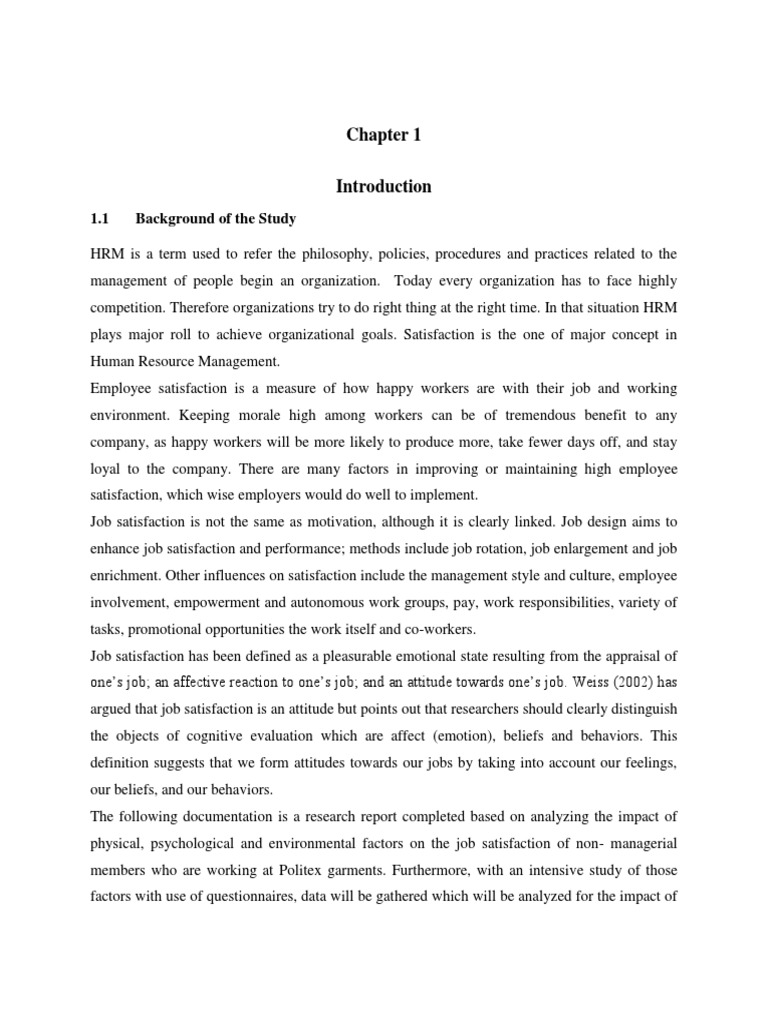 Employee Job Satisfaction Research | PDF | Job Satisfaction | Contentment