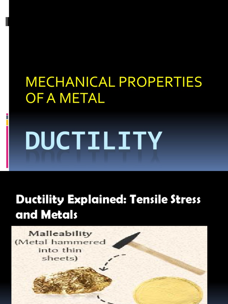 Mechanical Properties of A Metal: Ductility | PDF