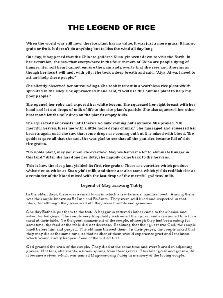 The Legend of Rice | PDF | Borneo | Sky