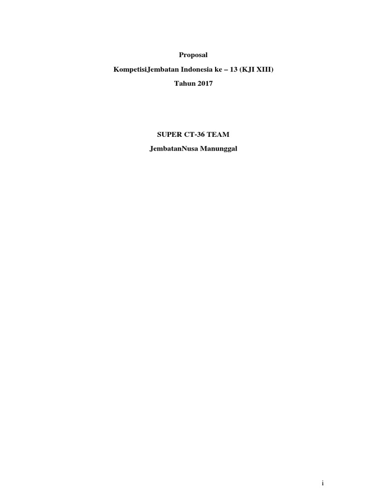 Proposal Kji Xiii Canai Dingin Super Ct-36 | PDF