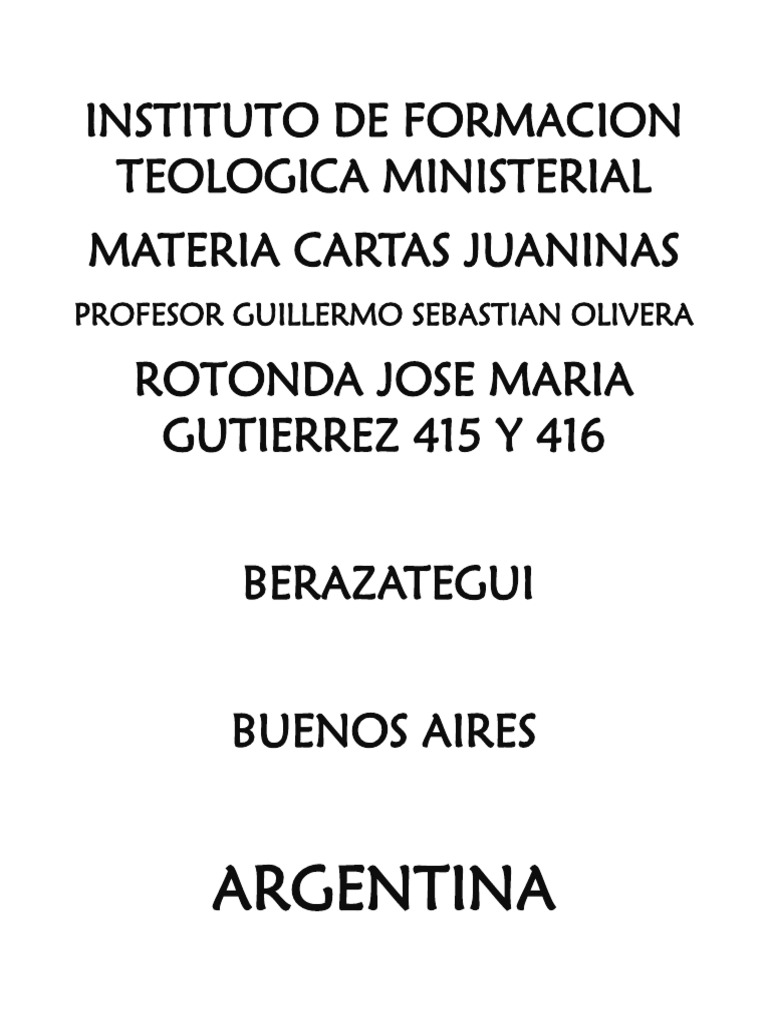 Cartas Juaninas | PDF | Evangelio de juan | Juan el apóstol