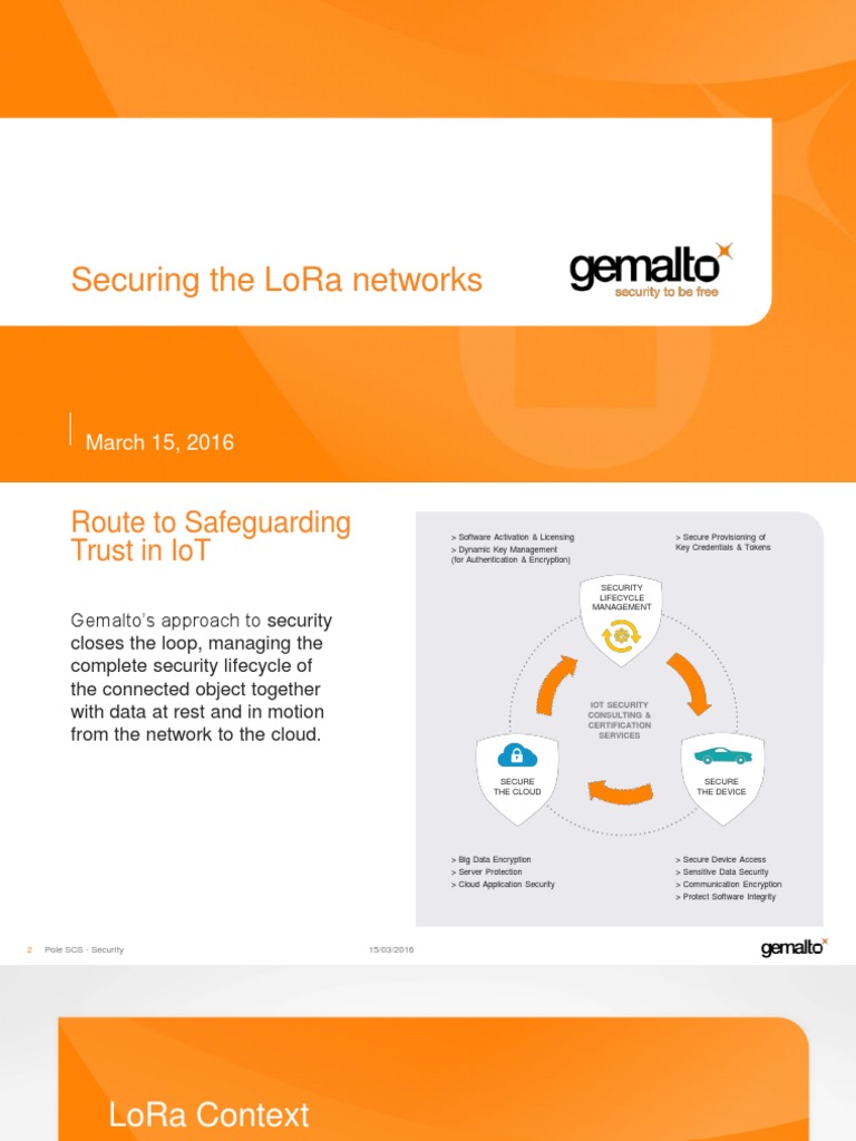 LoRa Security 20160315 Pole SCS | PDF | Application Software | Computer Network