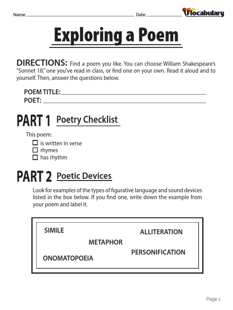 Exploring A Poem | PDF