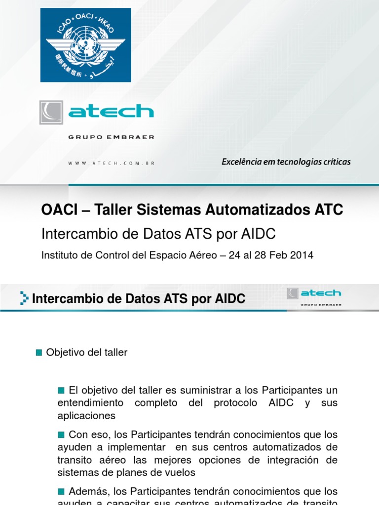 Taller sobre AIDC para ATC Automatizado | PDF | Control de tráfico aéreo | Ingeniería