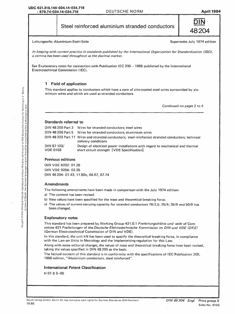 Din 48204e 1984 PDF | PDF