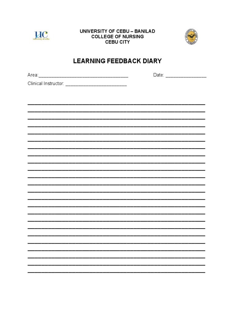 Learning Feedback Diary Template | PDF