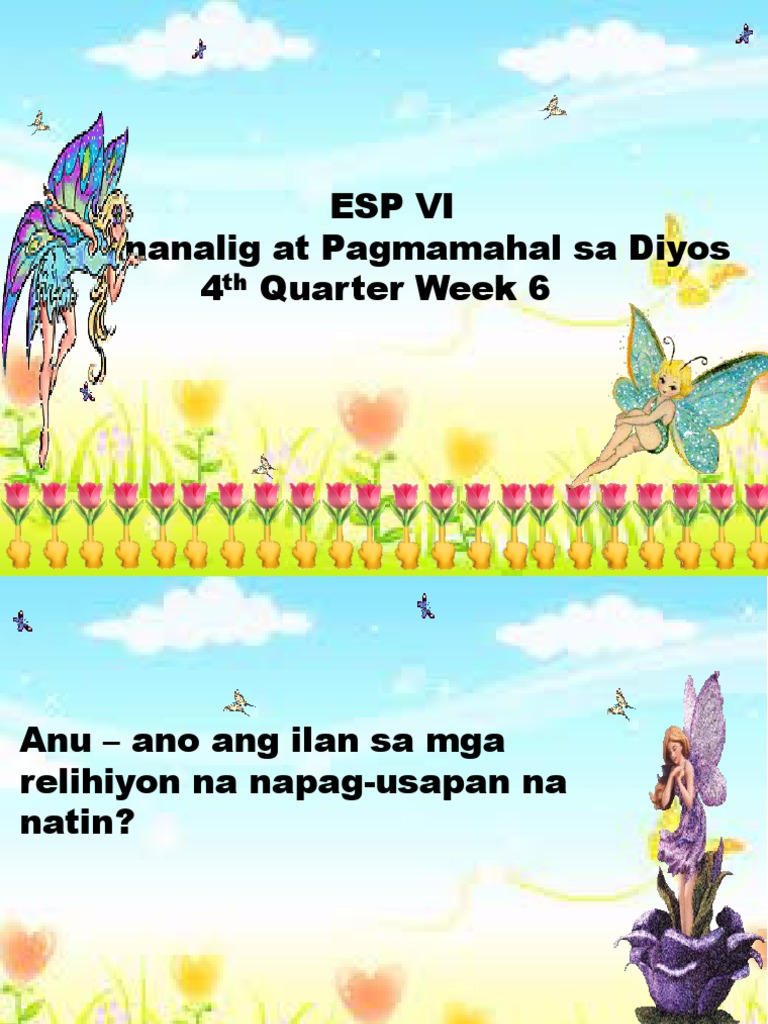 Esp Vi Pananalig at Pagmamahal sa Diyos 4 Quarter Week 6
