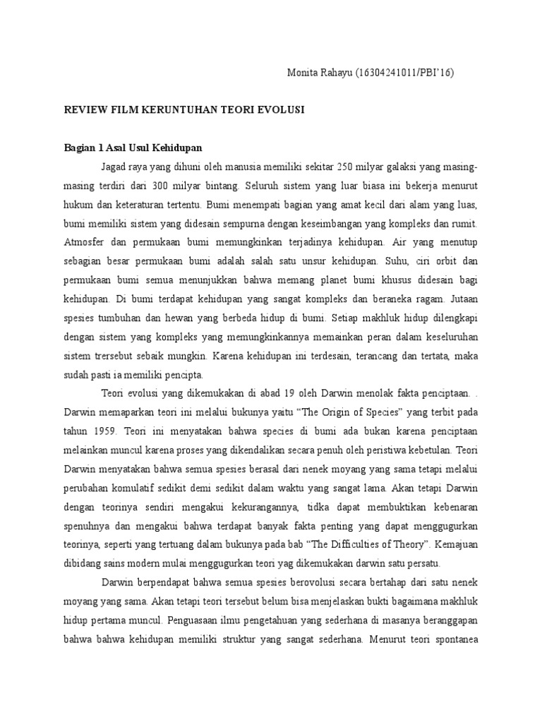 Runtuhnya Teori Darwin | PDF