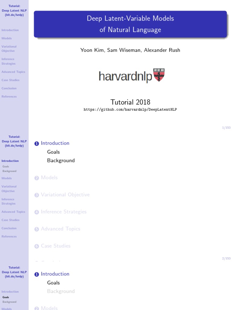 Deep Latent-Variable Models of Natural Language: Yoon Kim, Sam Wiseman ...