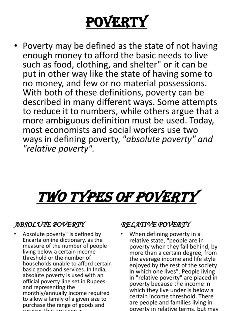Relative Poverty | PDF | Poverty Threshold | Poverty