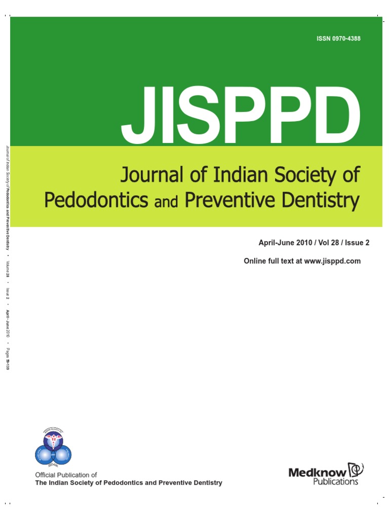 Jisppd: Journal of Indian Society of Pedodontics Preventive Dentistry ...