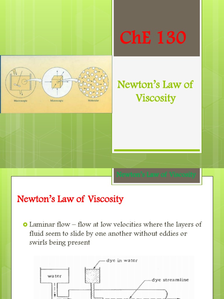 Newtons Law of Viscosity Chapter 1 BSL | PDF | Viscosity | Shear Stress