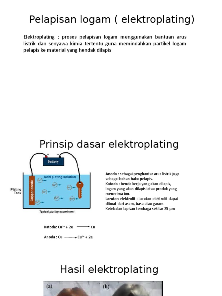 Proses dan Manfaat Elektroplating | PDF | Teknologi & Rekayasa