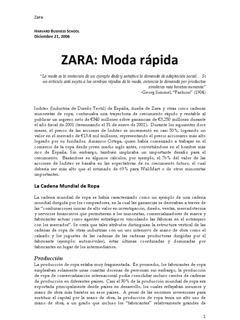 Zara (Espanol) | PDF | H&M | Al por menor