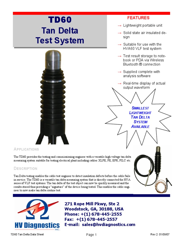 Tan Delta Model TD60 Data Sheet | PDF | Bluetooth | Personal Digital ...