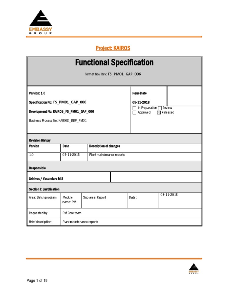 Kairos Fs Pm01 Gap 006 | PDF | Specification (Technical Standard) | Computing
