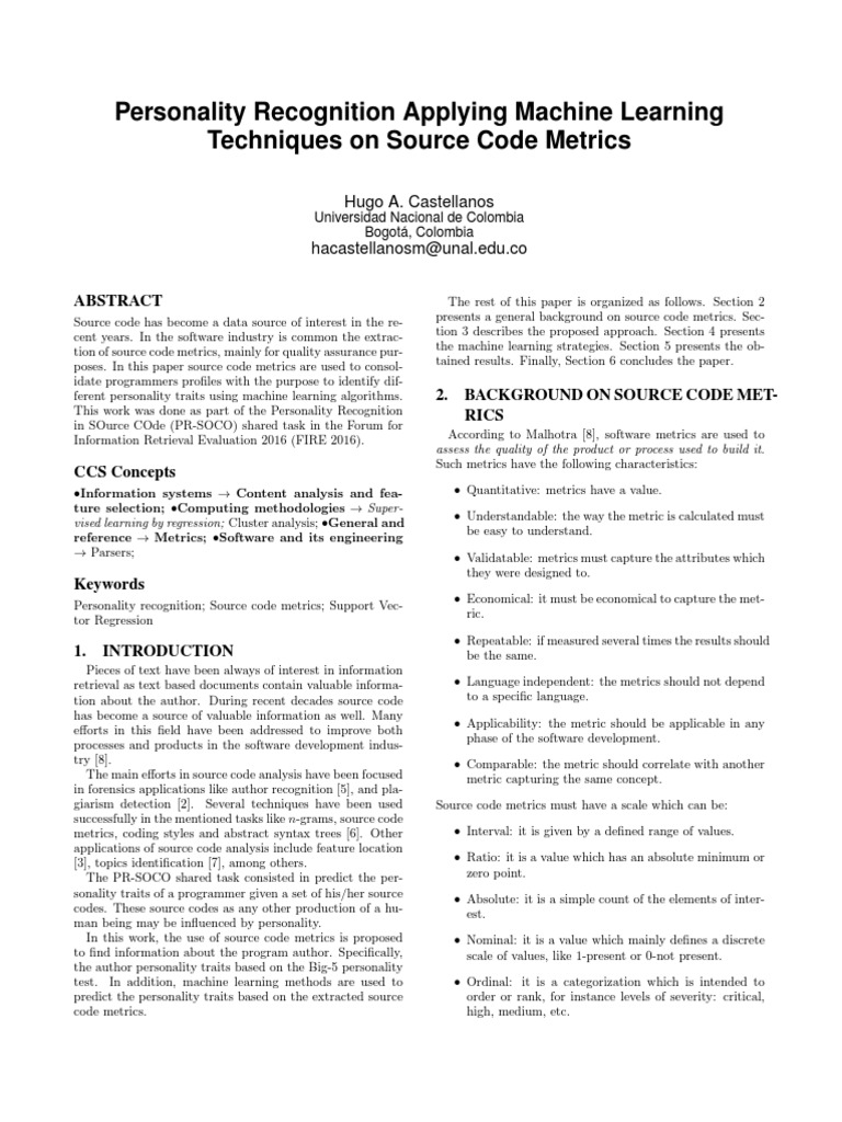 Personality Recognition Applying Machine Learning | Download Free PDF ...