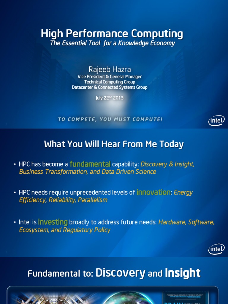 High Performance Computing | PDF | Intel | Supercomputer