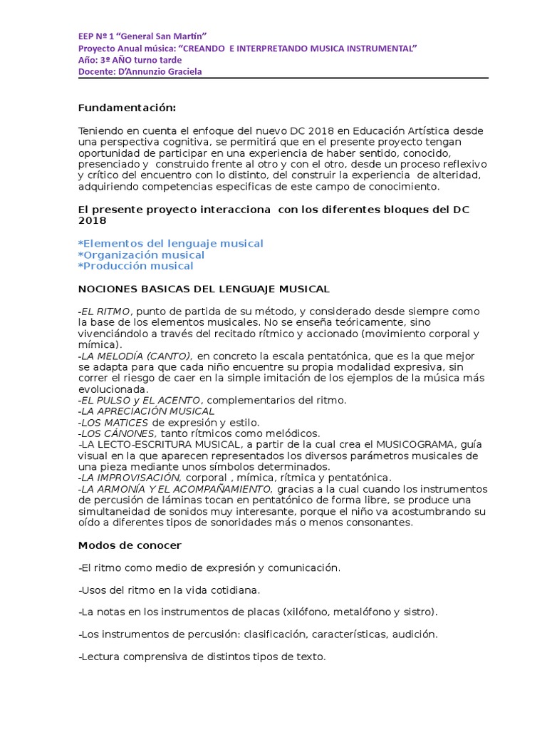 Proyecto Produccion Musical | PDF | Ritmo | Melodía