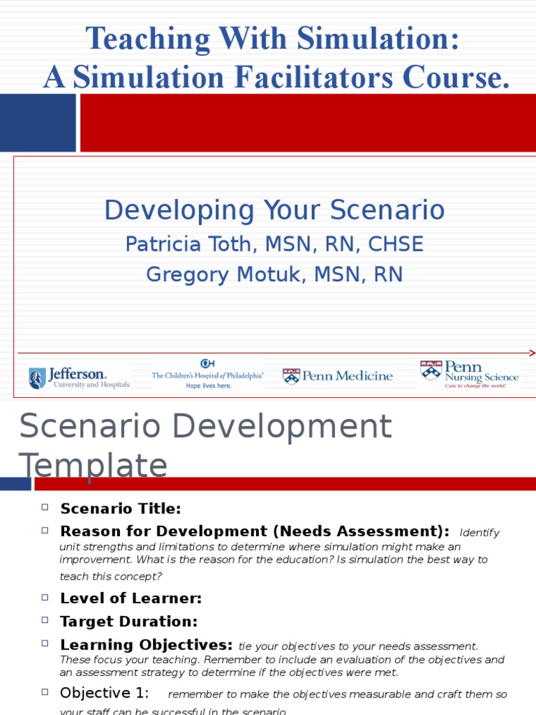 Teaching With Simulation: A Simulation Facilitators Course.: Developing ...