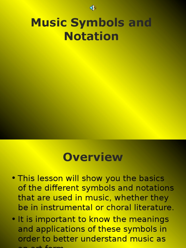 Music Symbols and Notation Presentation | PDF | Musical Notation | Clef