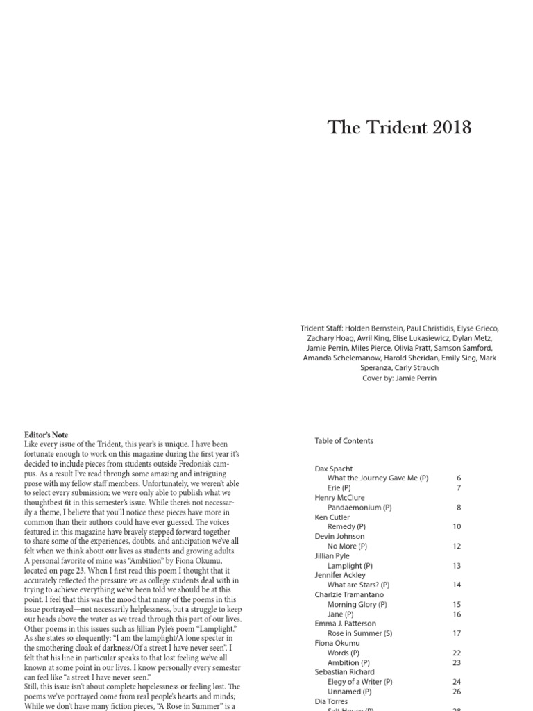 The Trident 2018 | PDF | Nature