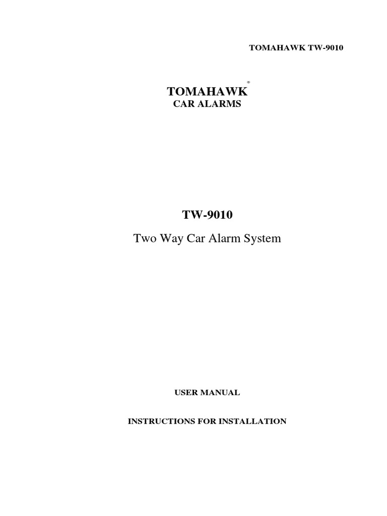 Tomahawk TW-9010 | PDF | Relay | Switch