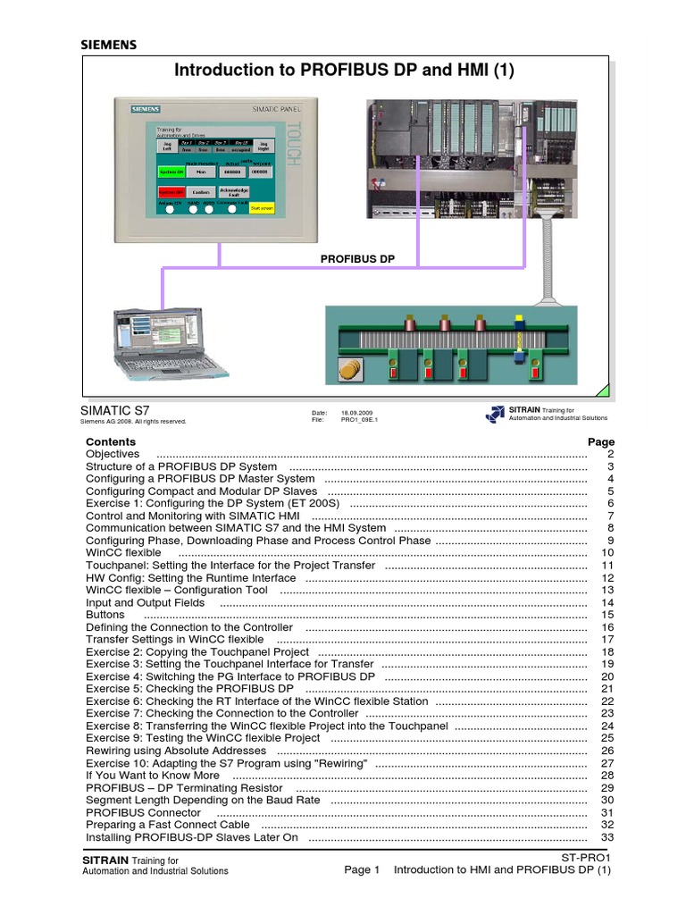 HMI and PROFIBUS DP Training Guide | PDF | Programmable Logic ...