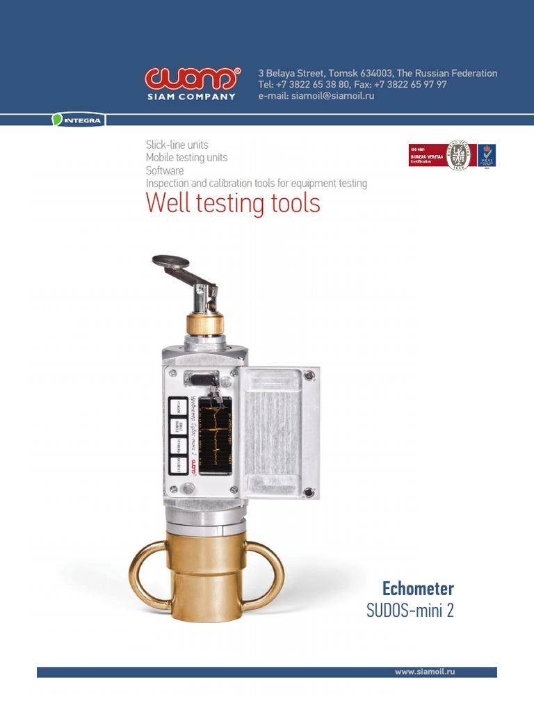 Well Testing Tools: Echometer SUDOS-mini 2 | PDF