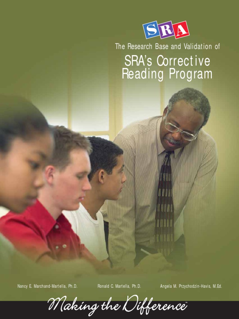 The Research Base and Validation of SRA Corrective Reading PDF | PDF ...