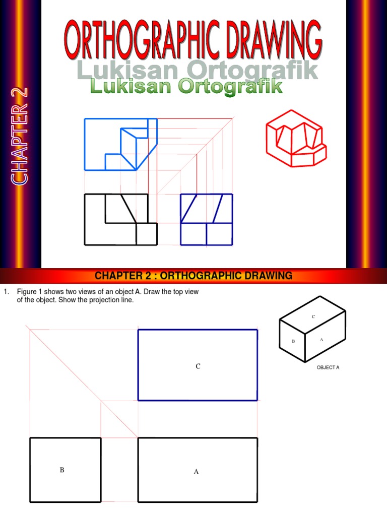 Orthographic Drawing Exercises | PDF