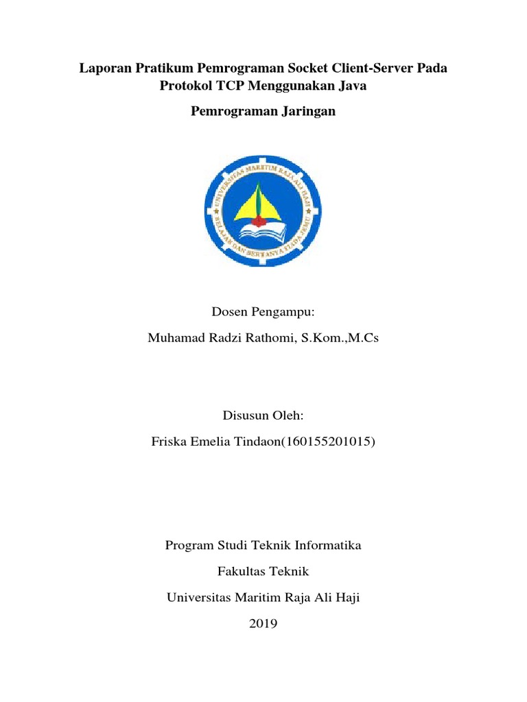 Laporan Pratikum Pemrograman Socket Client | PDF