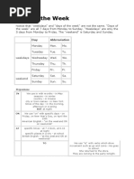 Abbreviations for Days of the Week | PDF | Career & Growth | Language ...