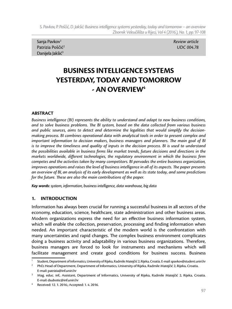 6 Business Intelligence Systems | PDF | Business Intelligence | Cloud ...