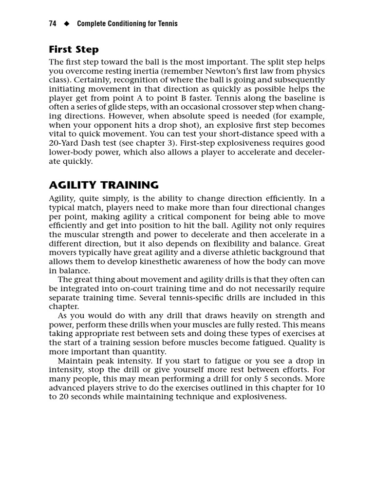 Agility Training: First Step | PDF | Sports | Leisure