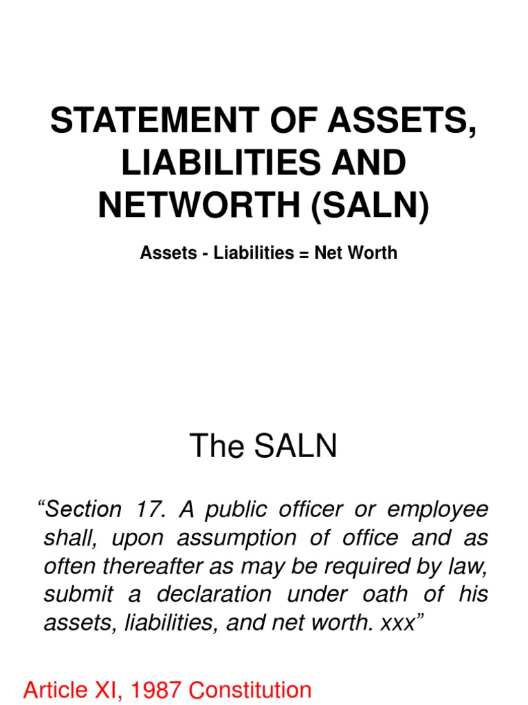 A Comprehensive Guide to Filing the Statement of Assets, Liabilities ...