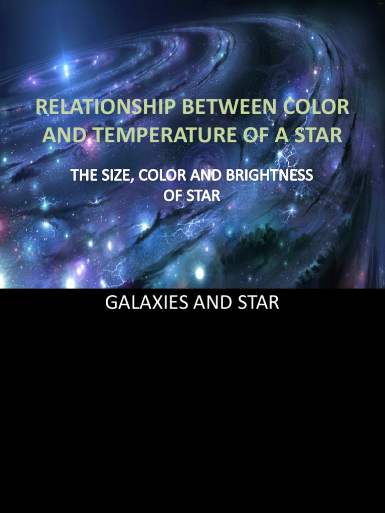 Exploring the Relationship Between a Star's Color, Temperature, and Age ...