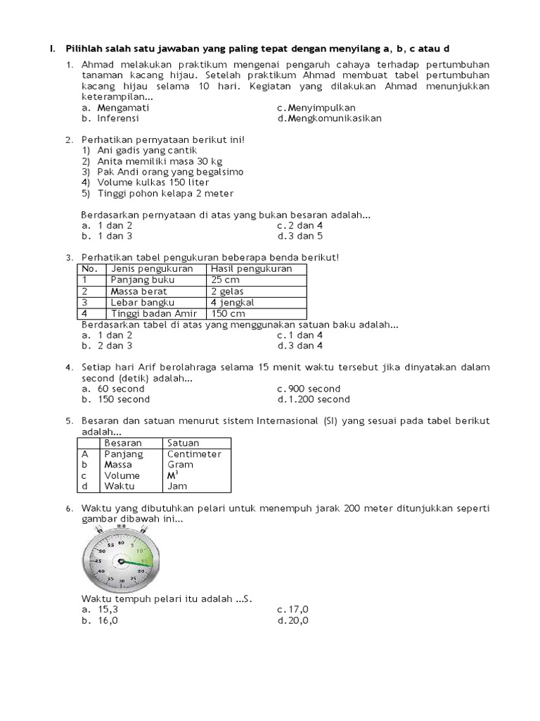 Naskah Soal Ipa Kelas 7 k13-1 | PDF