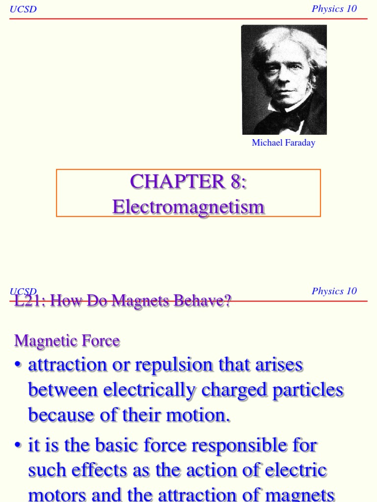 Chapter 8 Electricity and Magnetism | PDF | Electromagnetic Induction ...