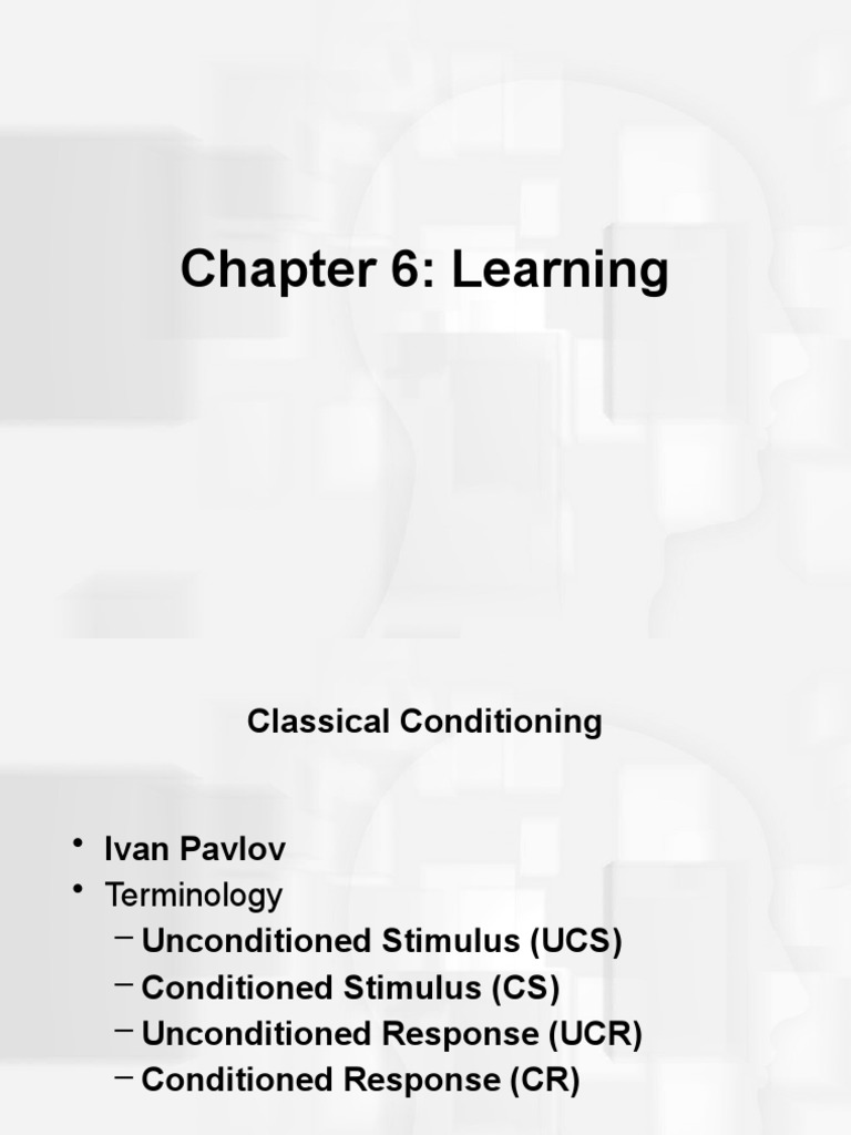 Ch6 - Learning | PDF | Classical Conditioning | Reinforcement