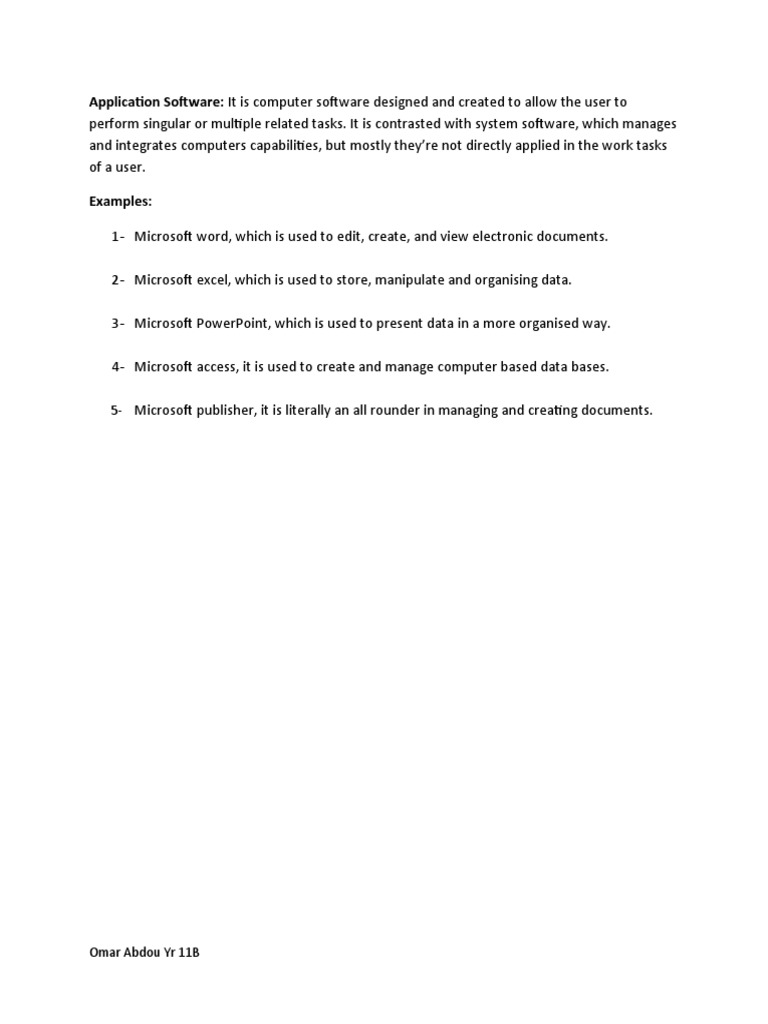 Application Software | PDF | Art | Technology & Engineering