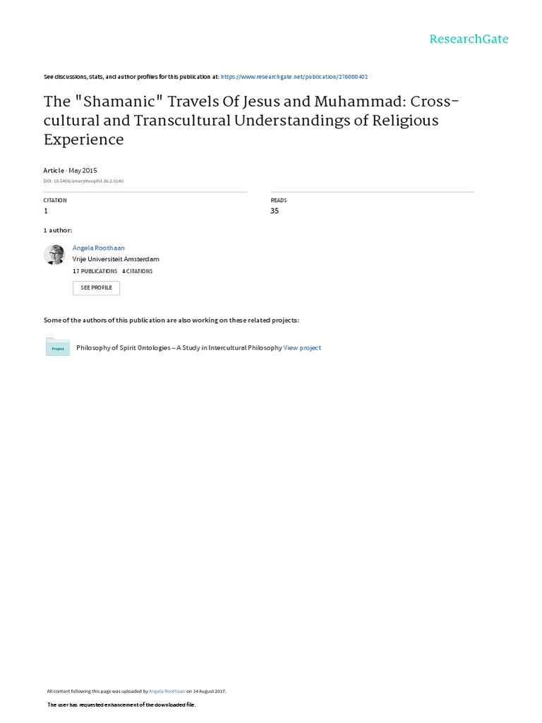 The Shamanic Travels of Jesus and Muhammad - Angela Roothaan - 2015 ...