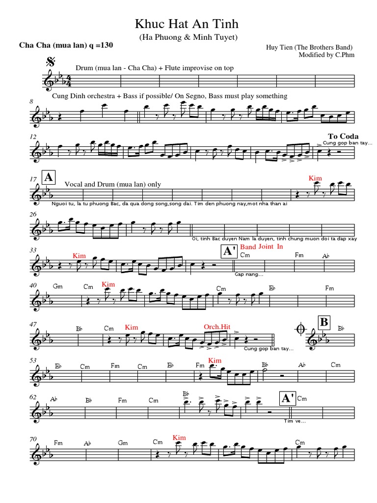 Bai Tango Tim - DM (Female) Thuy Huong | PDF