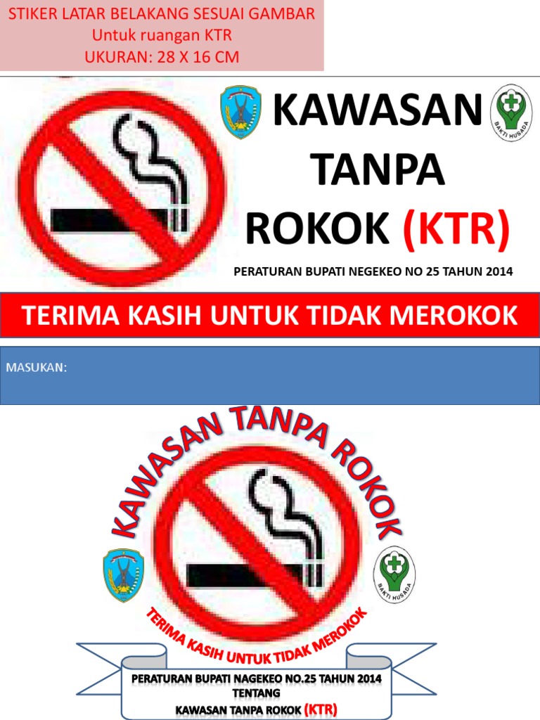 Stiker Anti Rokok | PDF