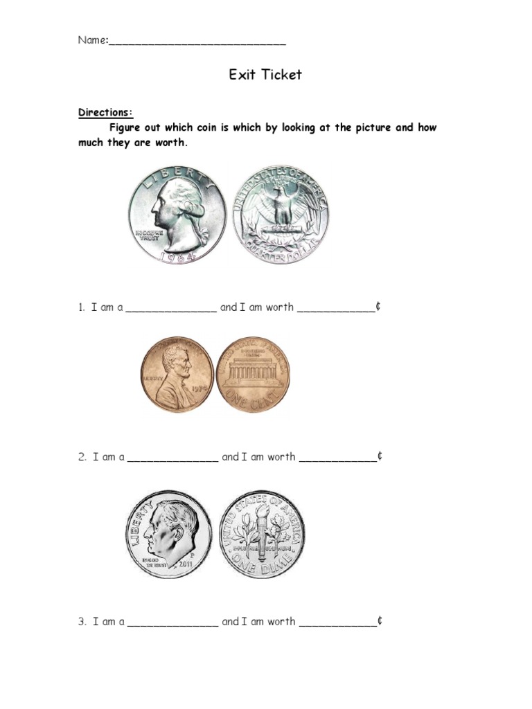 Lesson 1 Exit Ticket | PDF