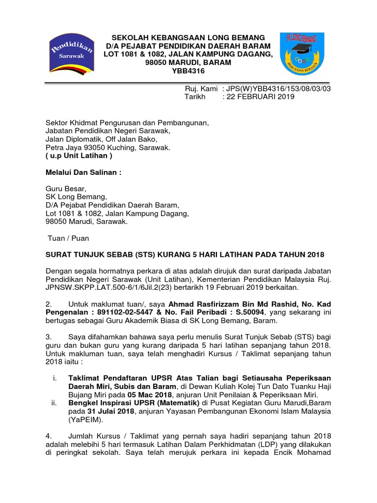 Surat Tunjuk Sebab | PDF